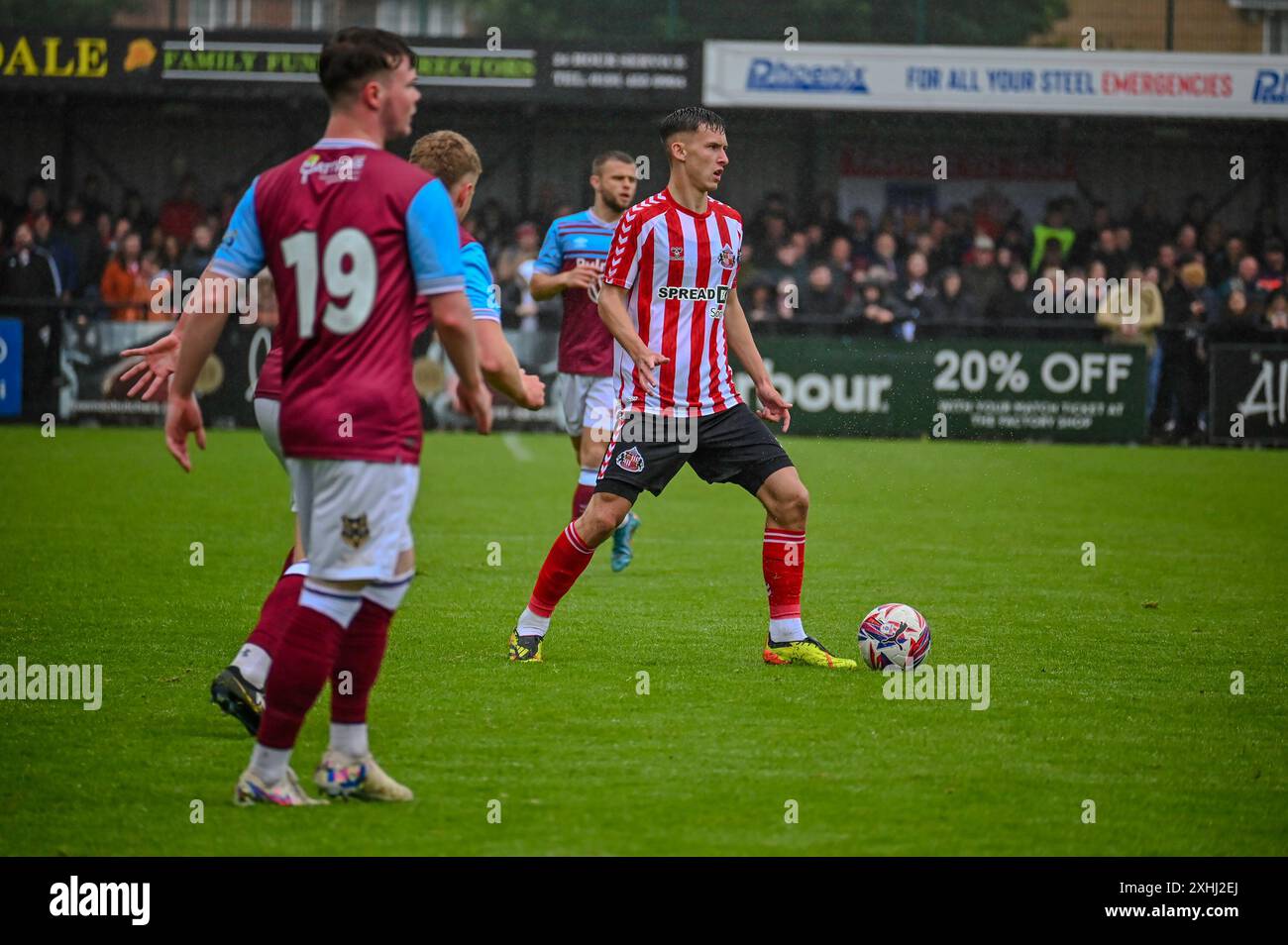 Sunderland AFC's Chris Rigg in action against South Shields FC Stock ...