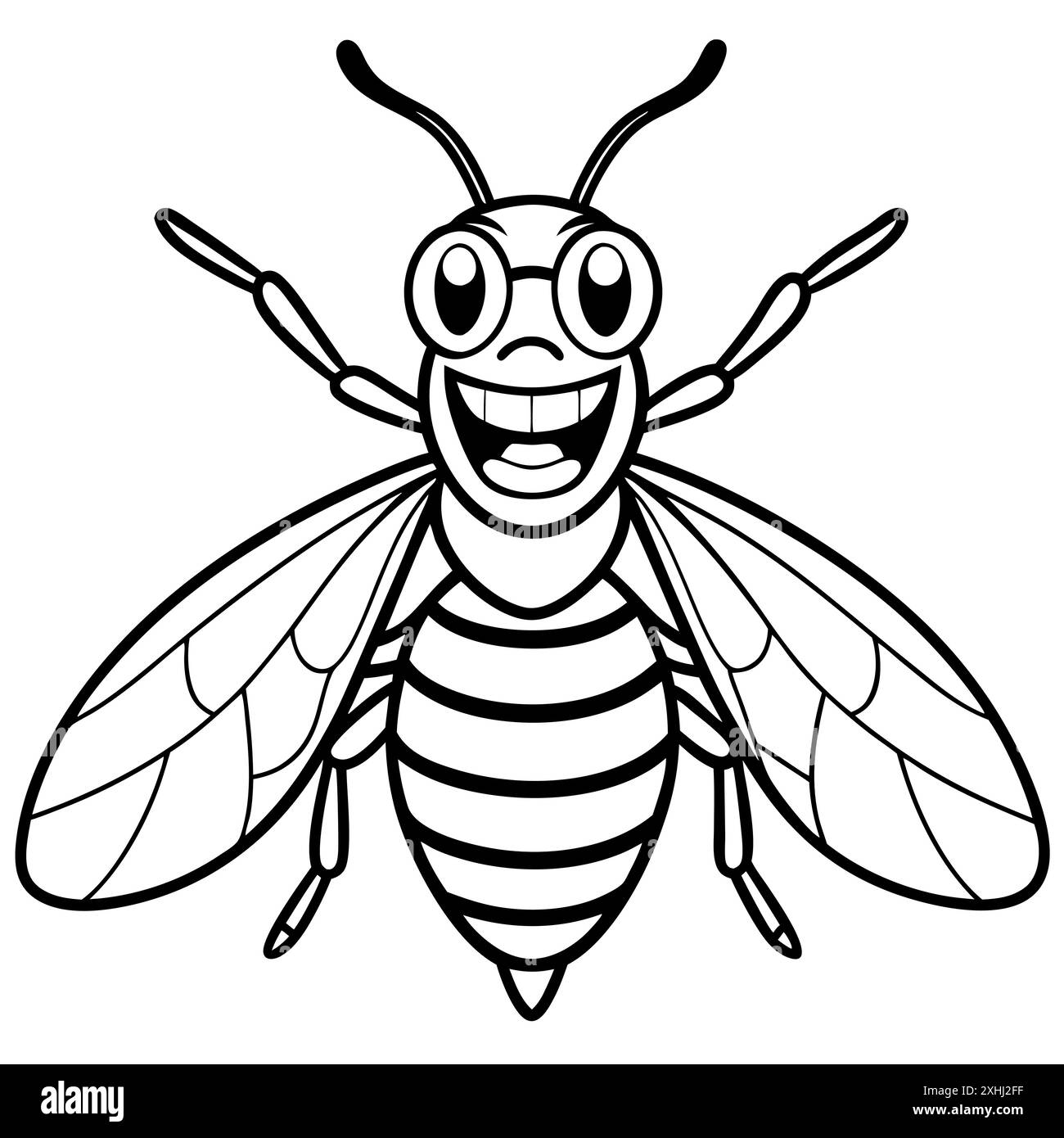 Cicada Killer Wasp bug smiles icon vector. AI generated image. Clipart ...