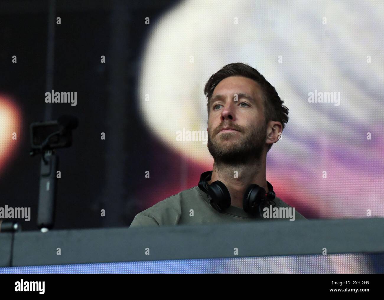 Calvin Harris performing at the Trnsmt Festival at Glasgow Green in ...