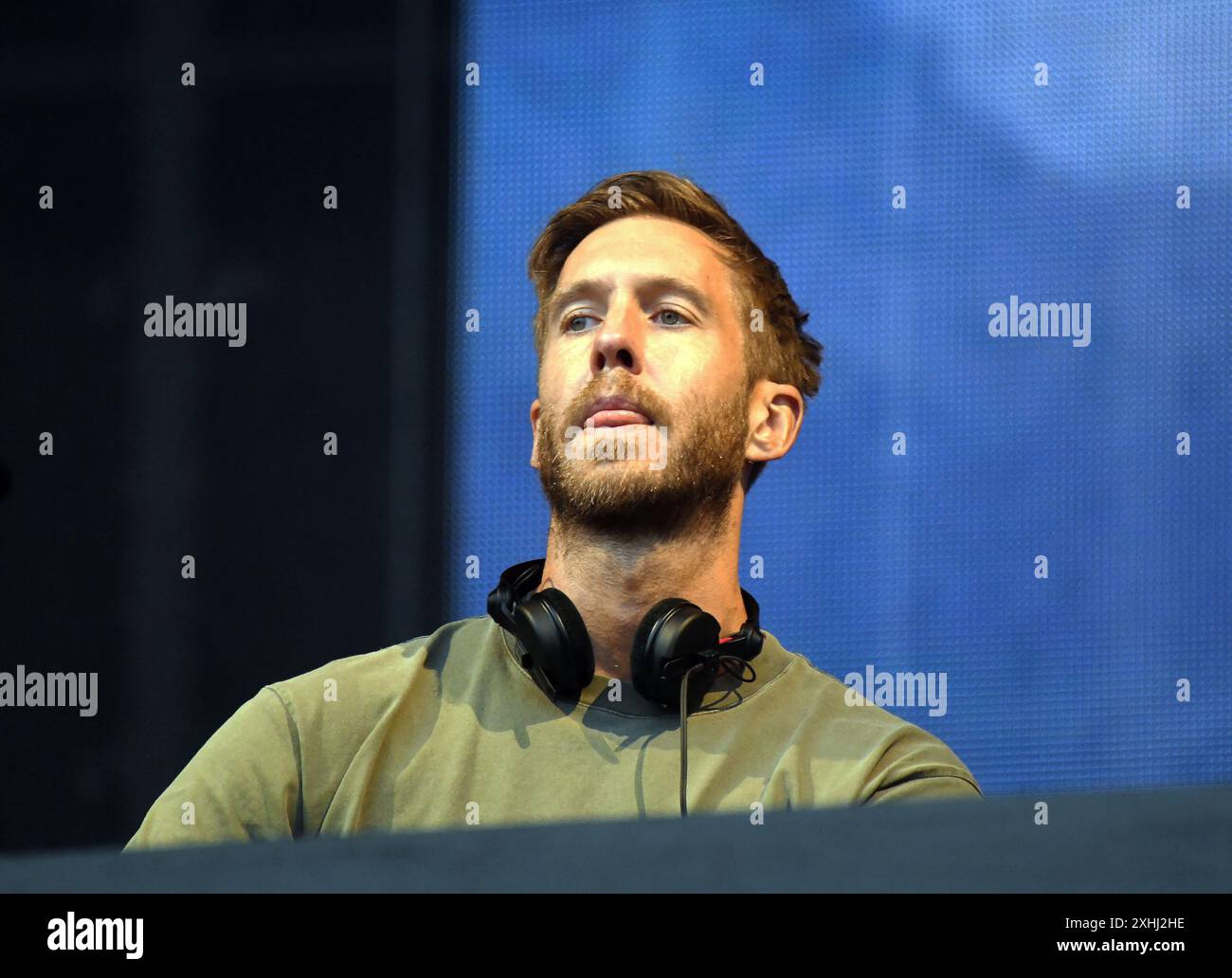 Calvin Harris performing at the Trnsmt Festival at Glasgow Green in ...