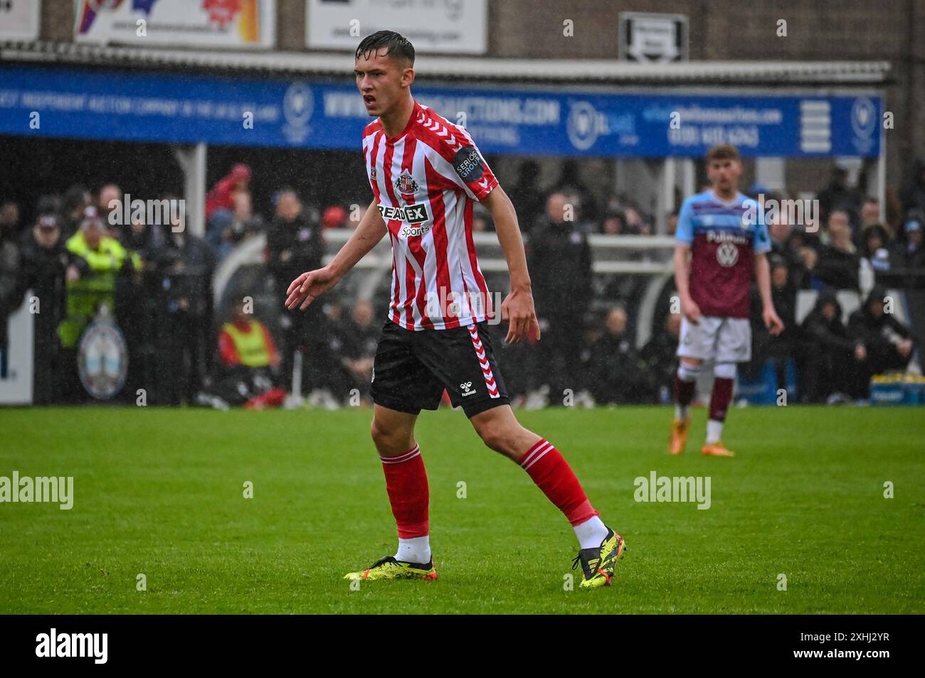 Sunderland AFC's Chris Rigg in action against South Shields FC Stock ...