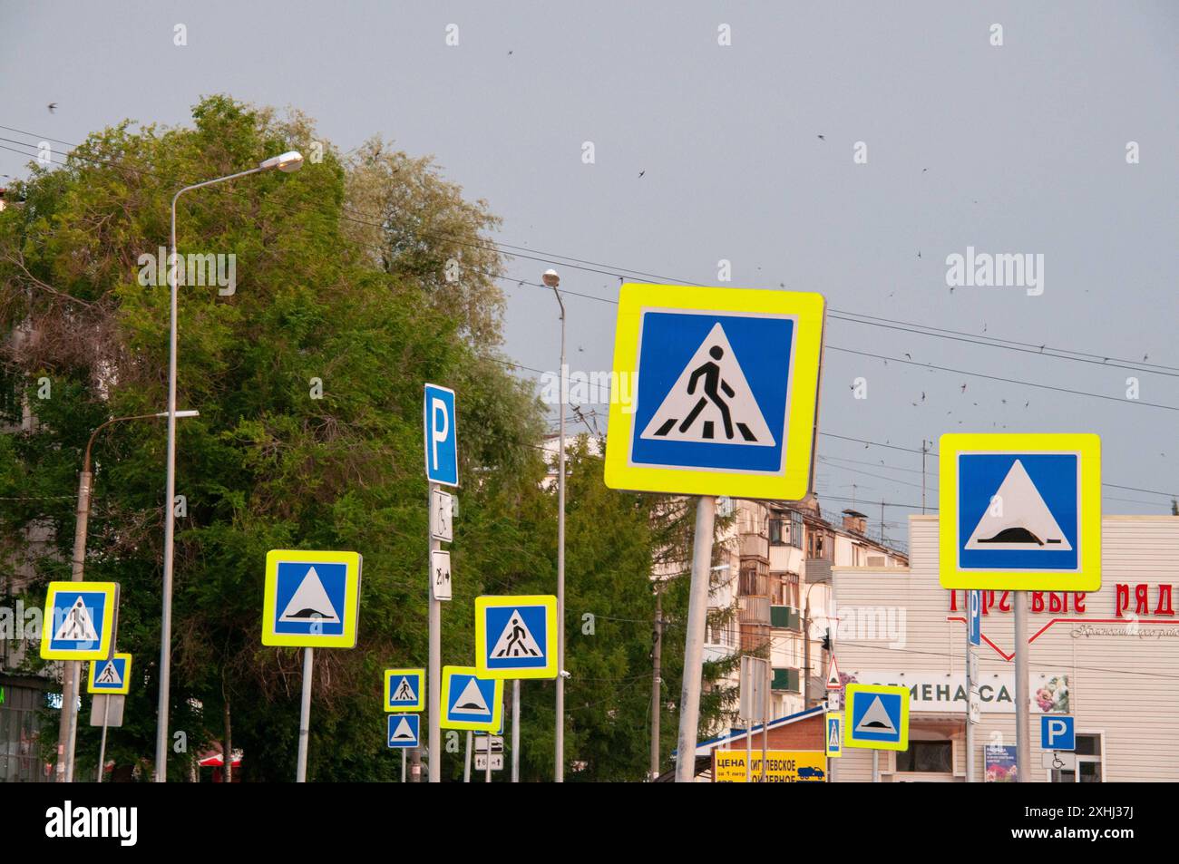 Road signs Pedestrian crossing sign Samara Samara region Russia ...