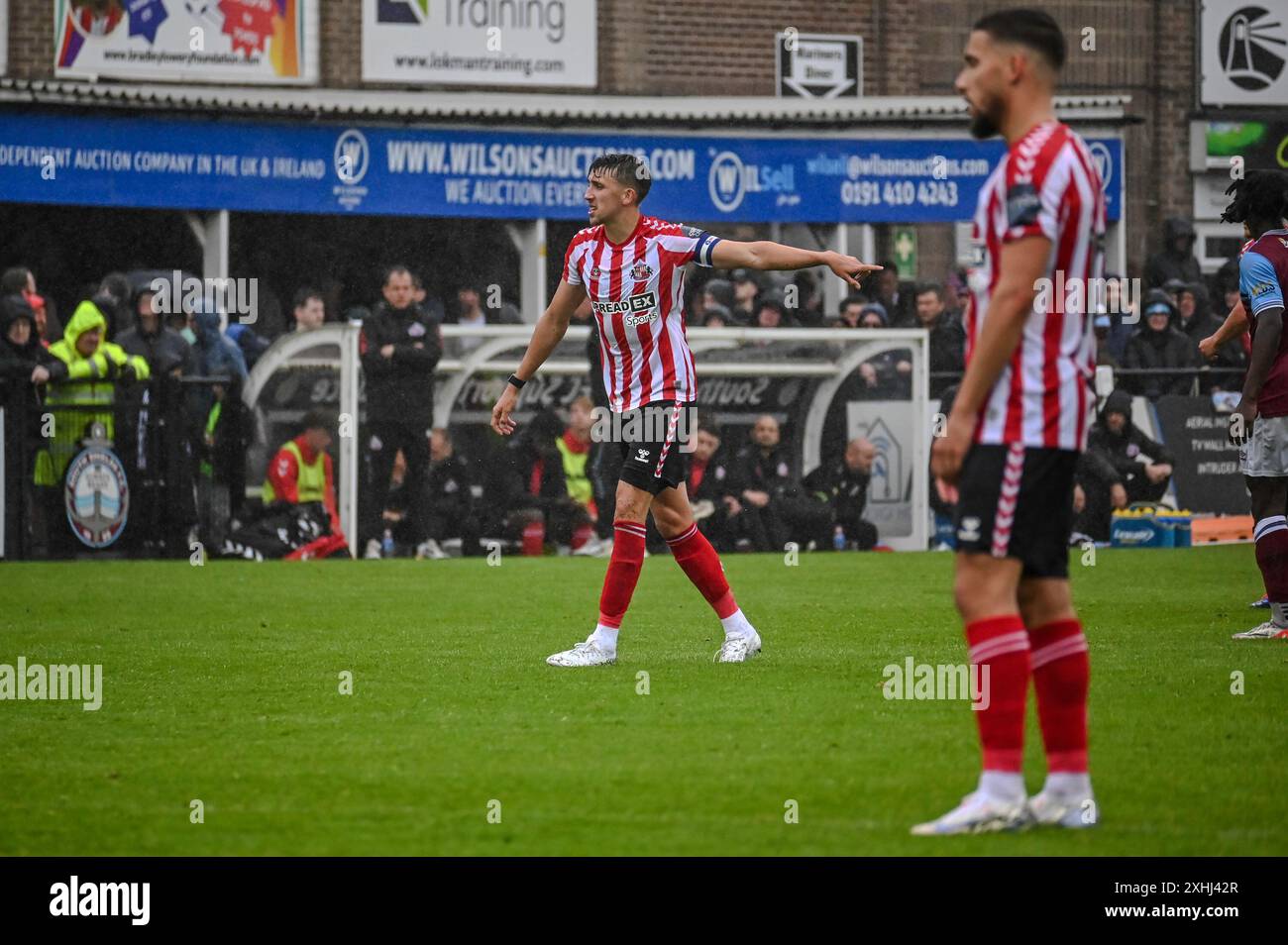 Sunderland AFC midfielder Dan Neil in action against South Shields FC ...