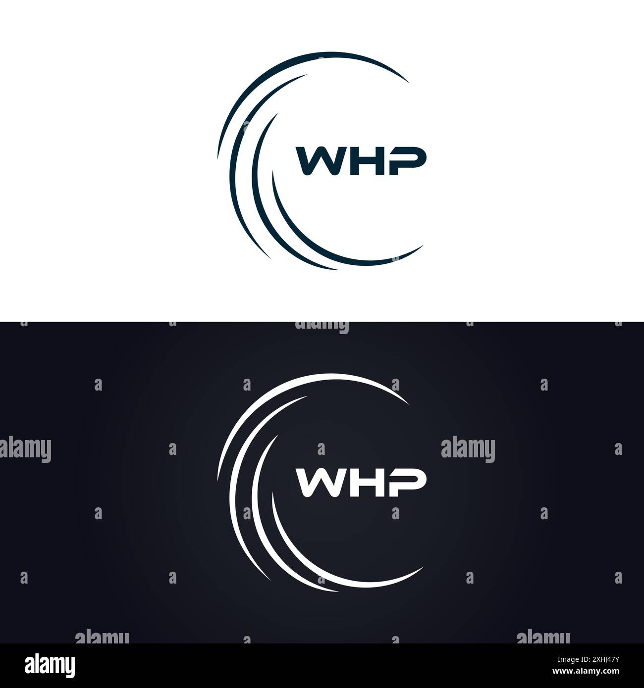 WHP logo. W H P design. White WHP letter. WHP, W H P letter logo design ...