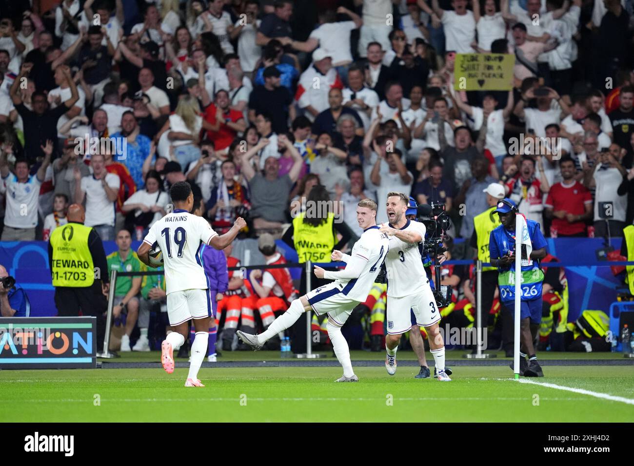 England's Cole Palmer celebrates scoring their side's first goal of the ...