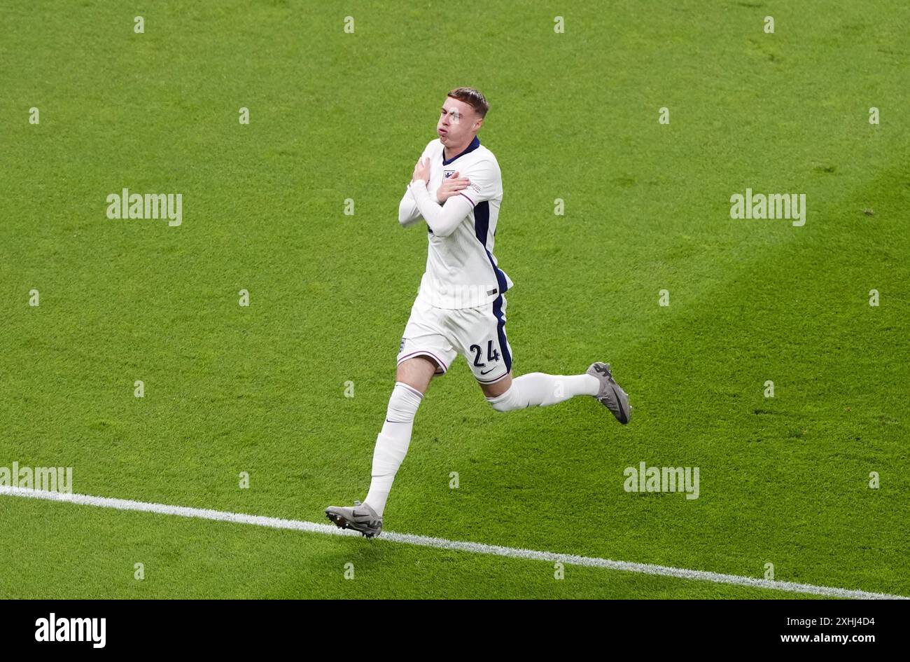 England's Cole Palmer celebrates scoring their side's first goal of the ...