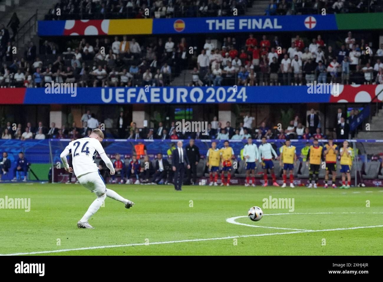 England's Cole Palmer scores their side's first goal of the game during ...