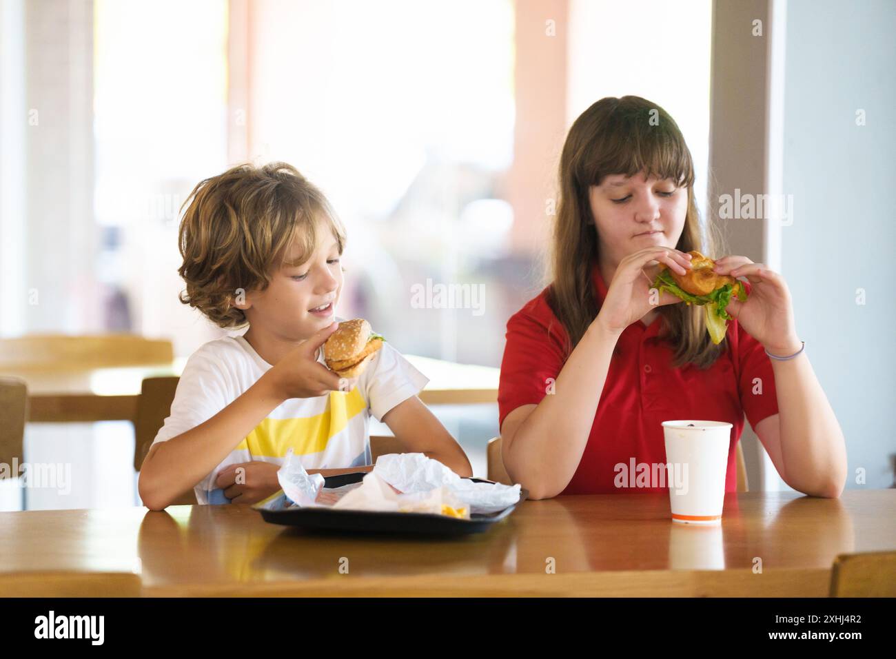 Fat Kids Eating Fast Food