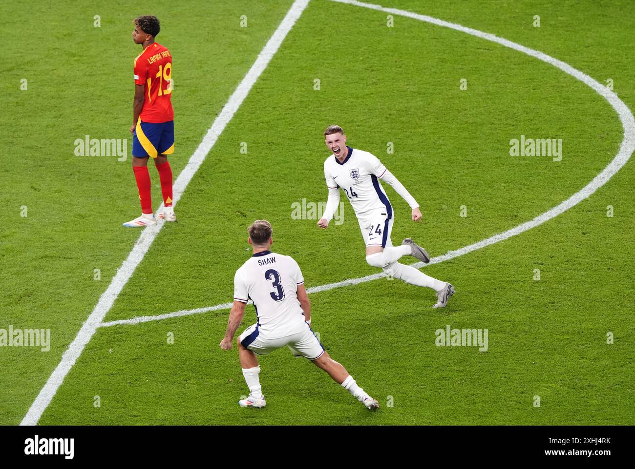 England's Cole Palmer celebrates scoring their side's first goal of the ...