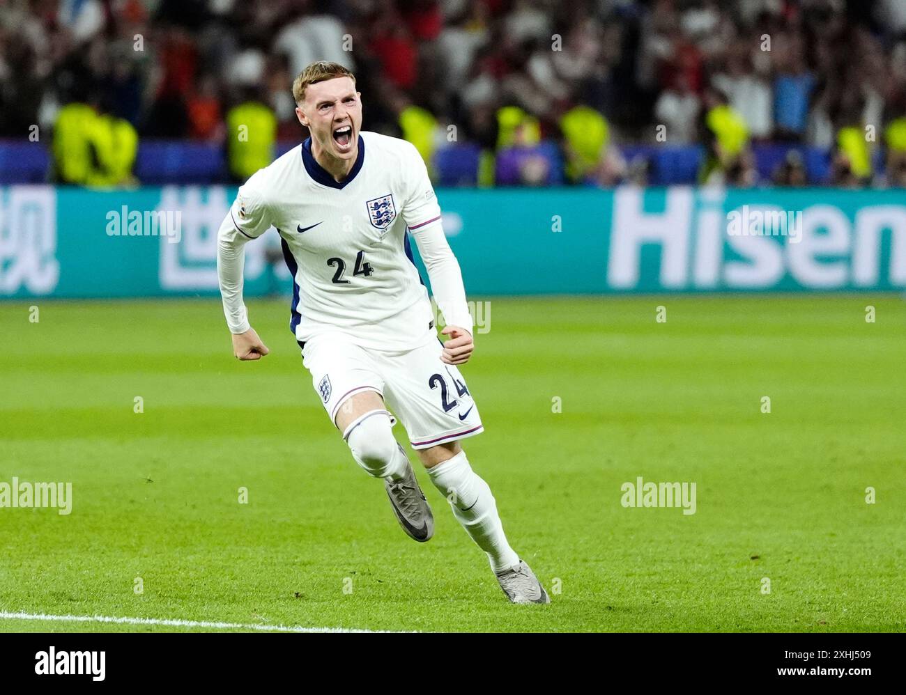 England's Cole Palmer celebrates scoring their side's first goal of the ...