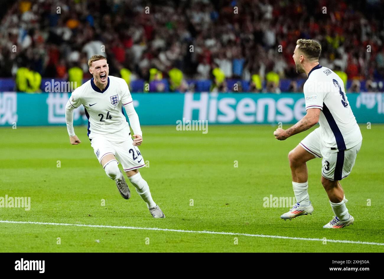 England's Cole Palmer celebrates scoring their side's first goal of the ...