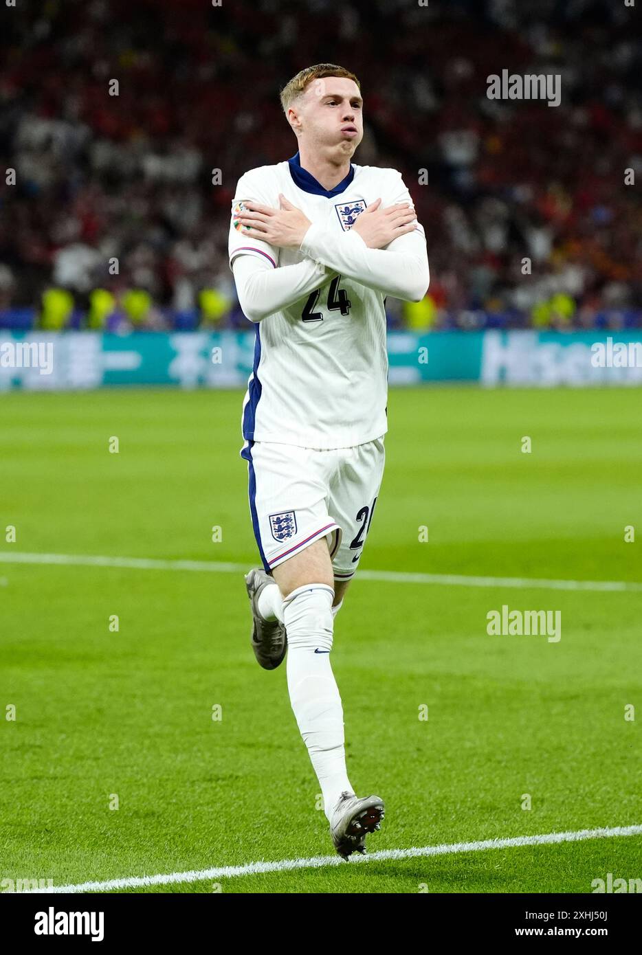 England's Cole Palmer celebrates scoring their side's first goal of the ...