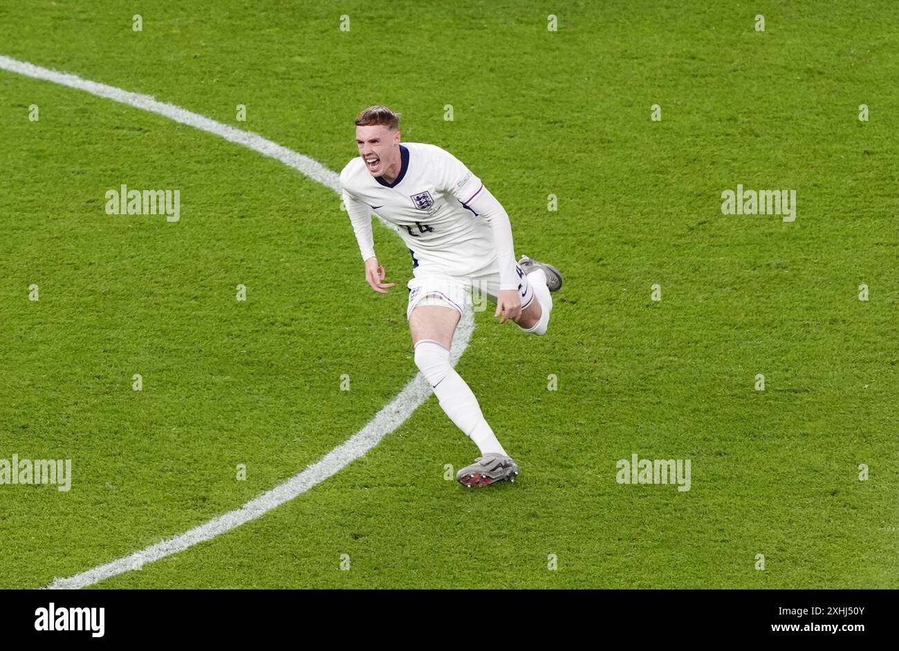 England's Cole Palmer celebrates scoring their side's first goal of the ...