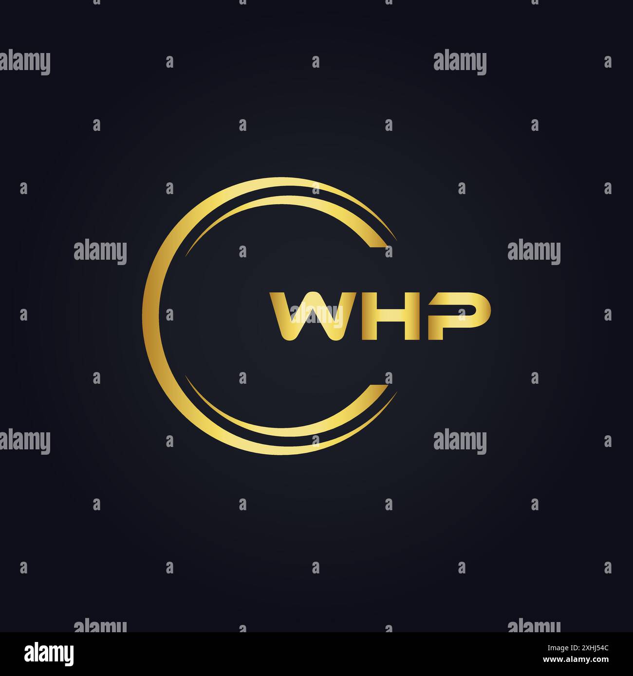 WHP logo. W H P design. White WHP letter. WHP, W H P letter logo design ...
