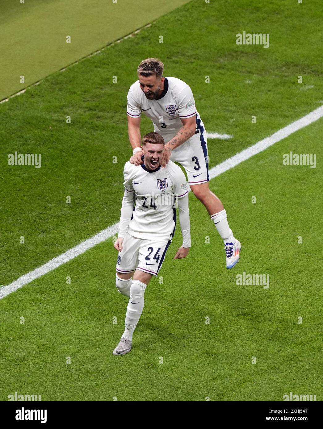 England's Cole Palmer celebrates scoring their side's first goal of the ...