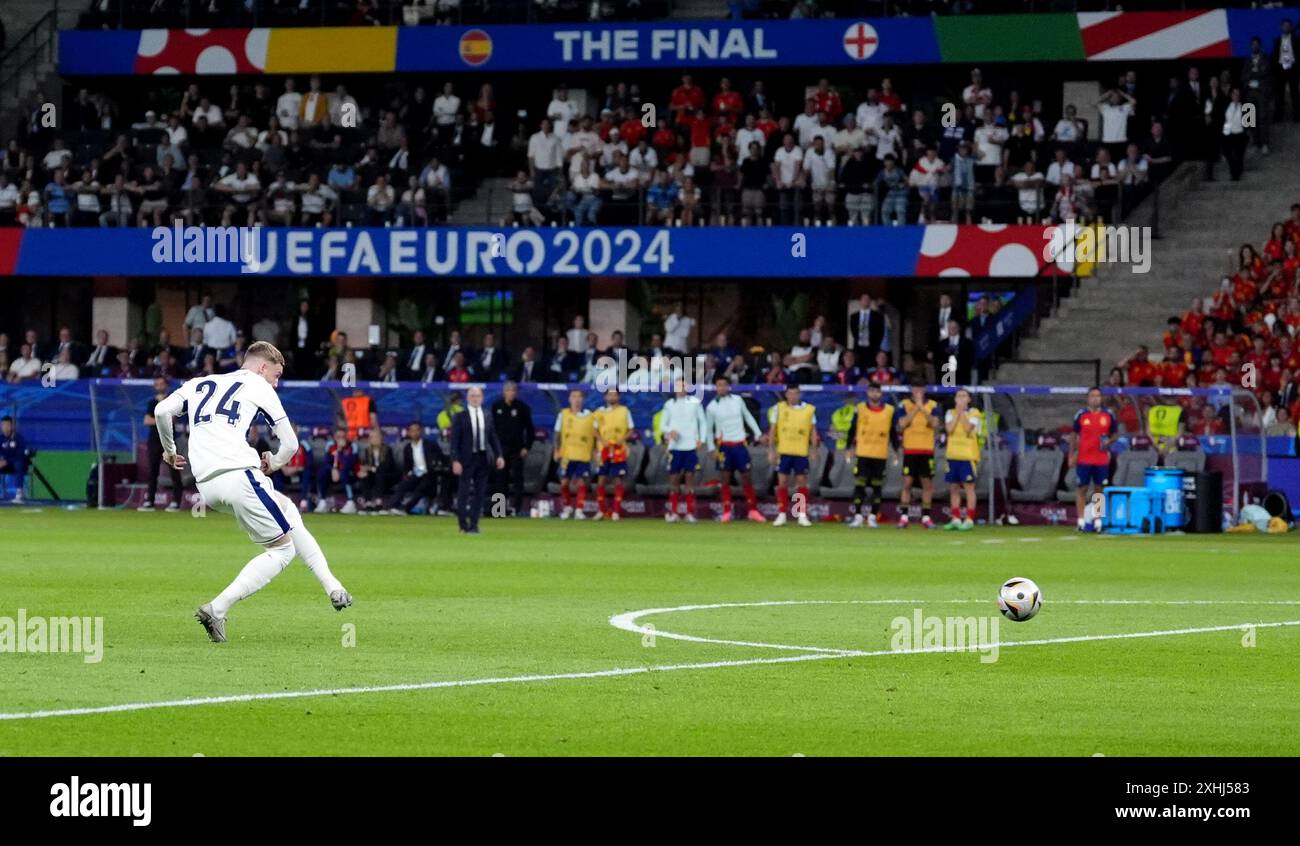 England's Cole Palmer scores his sides first goal to level the score at ...