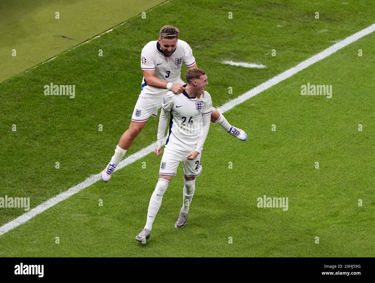 England's Cole Palmer celebrates scoring their side's first goal of the ...