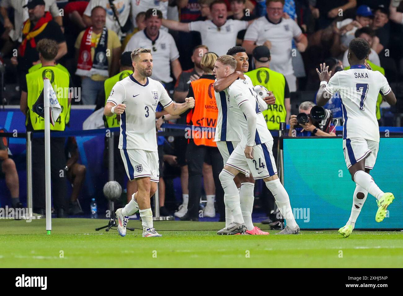England Forward Cole Palmer (Chelsea) scores a GOAL 1-1 and celebrates ...