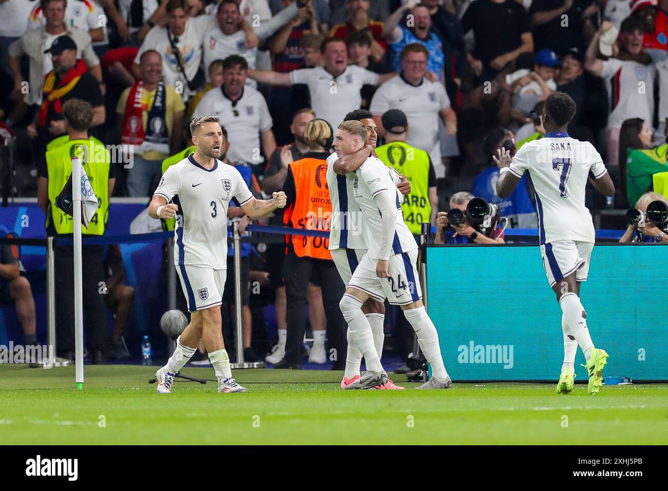 England Forward Cole Palmer (Chelsea) scores a GOAL 1-1 and celebrates ...