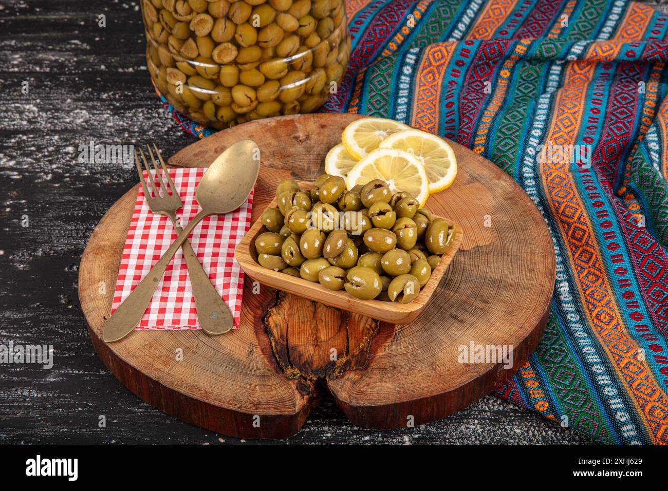 Pickled crushed green olives hi-res stock photography and images - Alamy