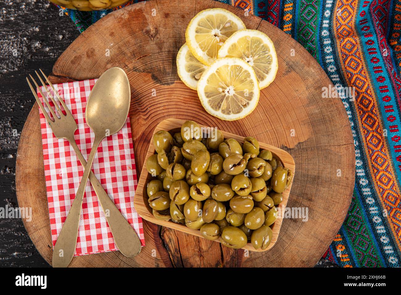 Pickled crushed green olives hi-res stock photography and images - Alamy