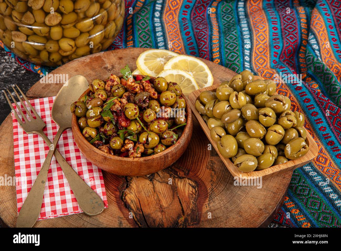 Pickled crushed green olives hi-res stock photography and images - Alamy