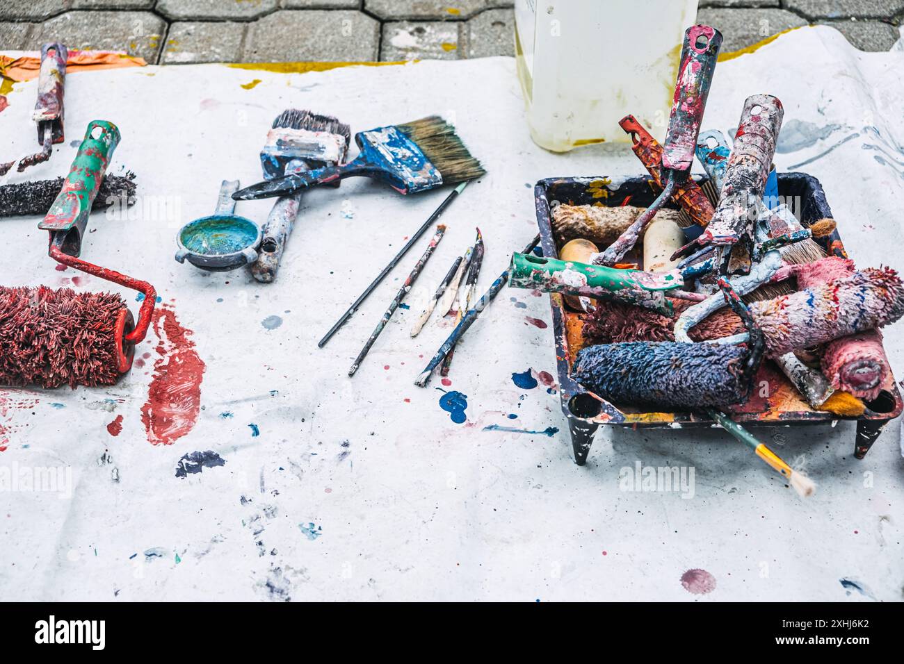 Assorted Paint Tools for House Renovation Stock Photo - Alamy