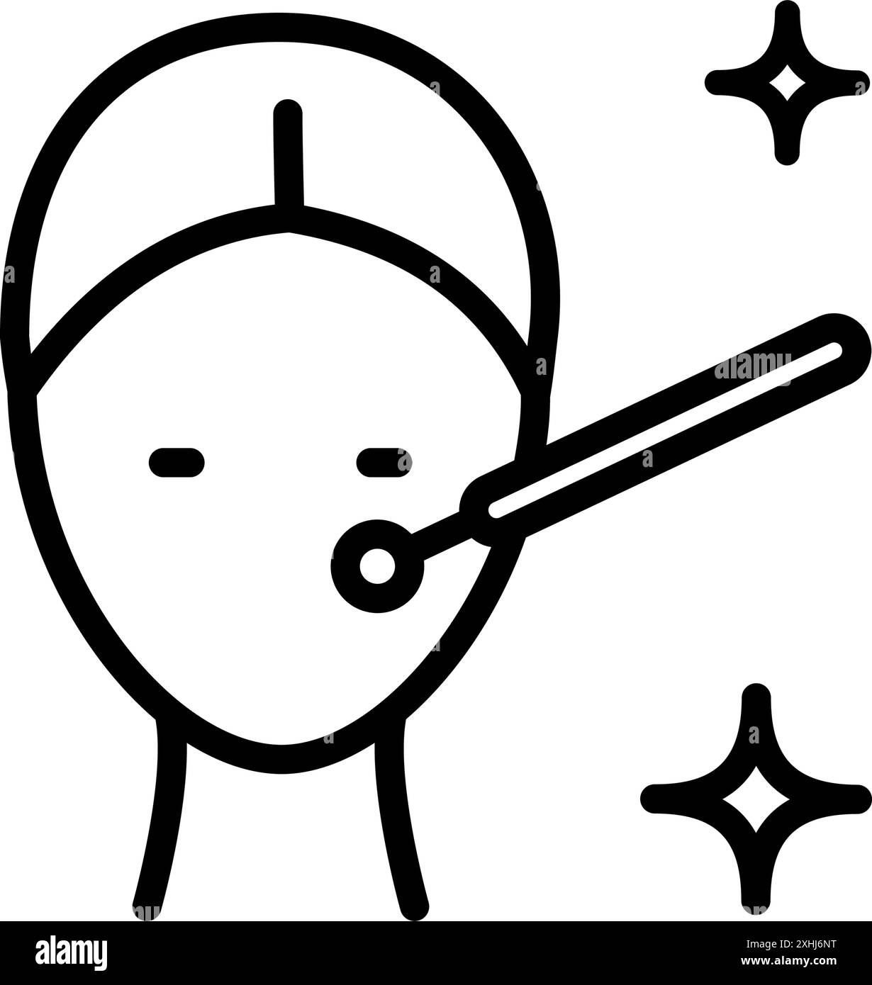 Face skin cleaning tools outline icon set. Problem face care and beauty ...