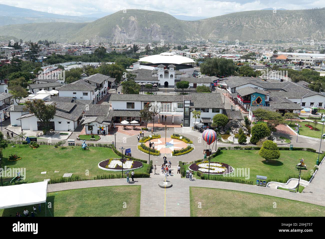 View from the Monument to the Equator, Ciudad Mitad del Mundo, Middle ...