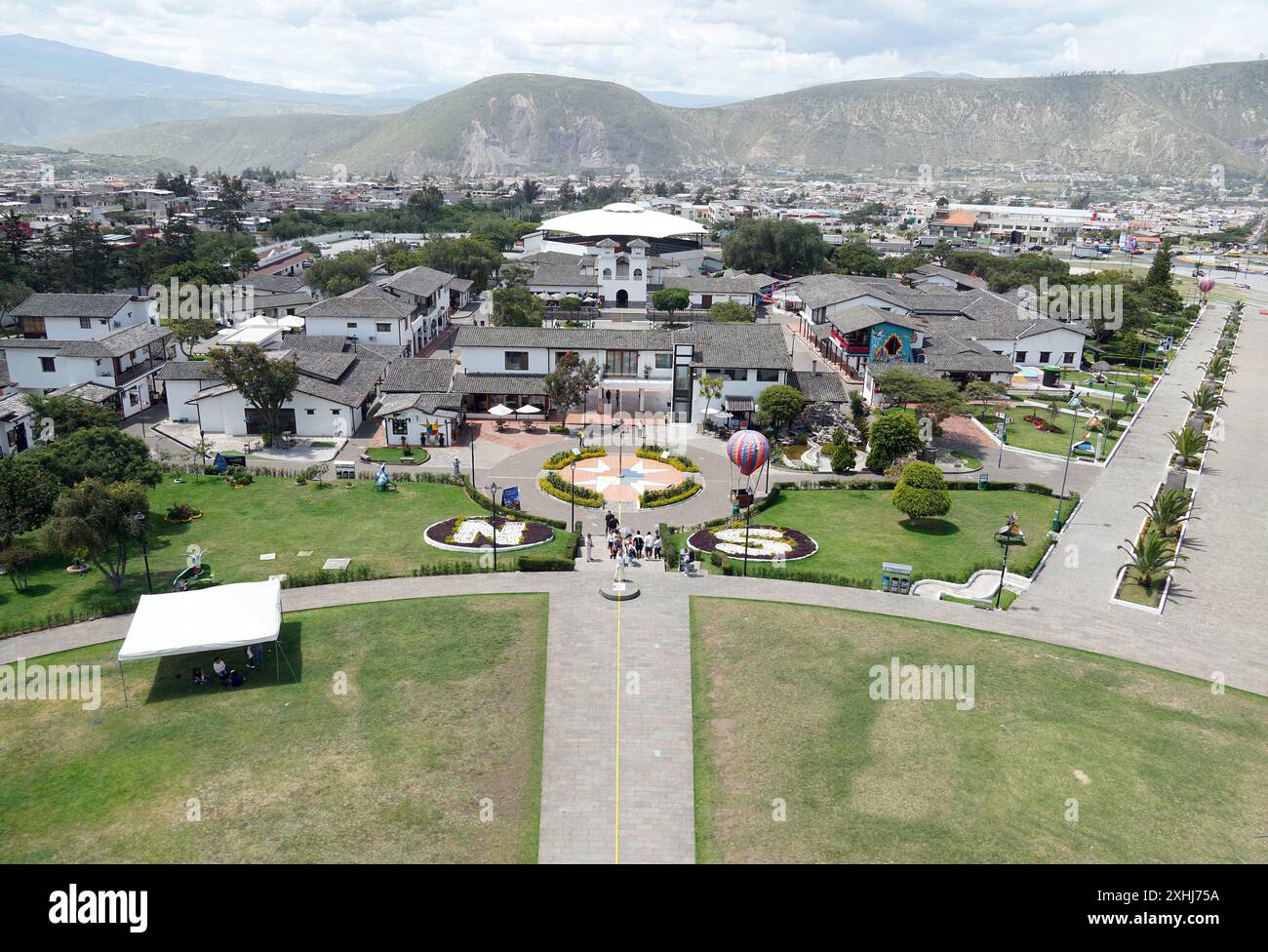 View from the Monument to the Equator, Ciudad Mitad del Mundo, Middle ...