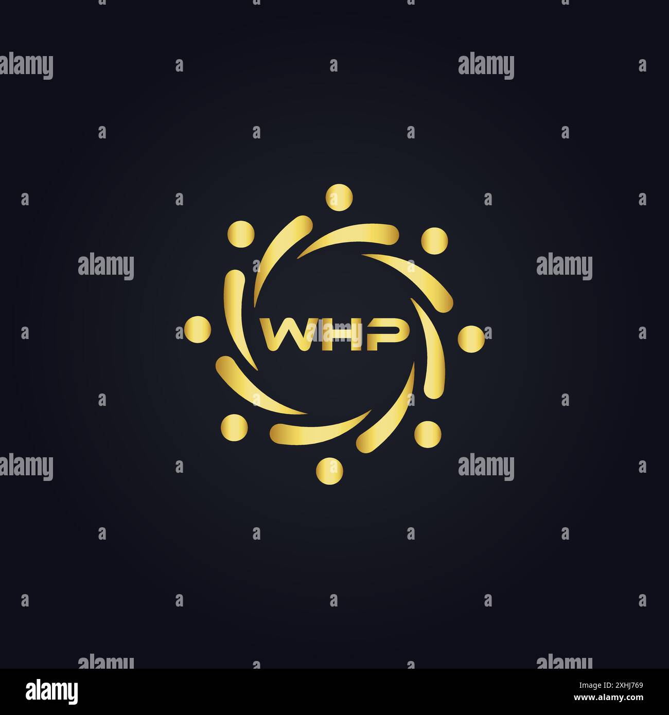WHP logo. W H P design. White WHP letter. WHP, W H P letter logo design ...