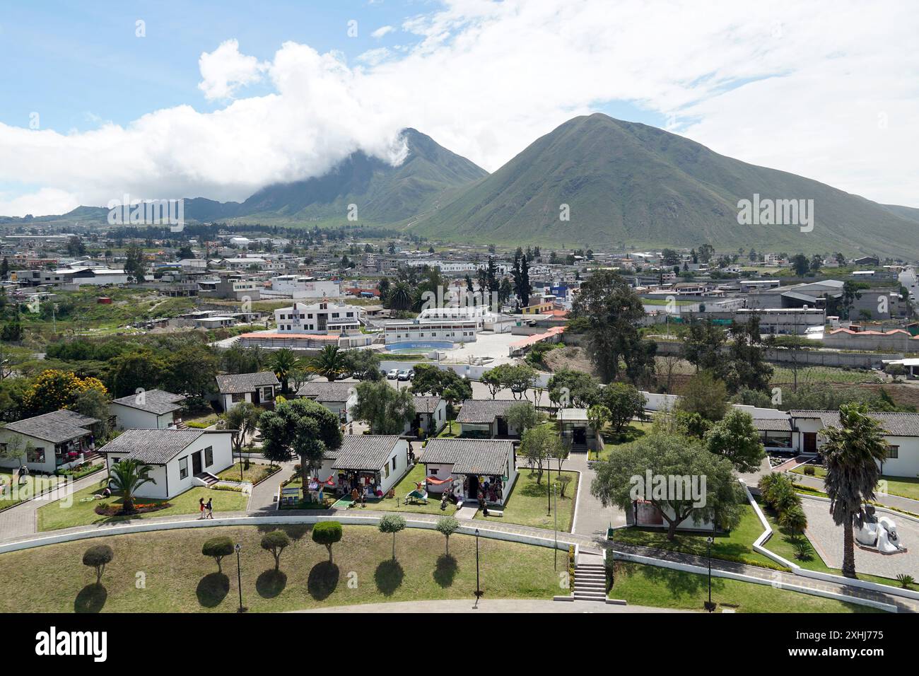 View from the Monument to the Equator, Ciudad Mitad del Mundo, Middle ...