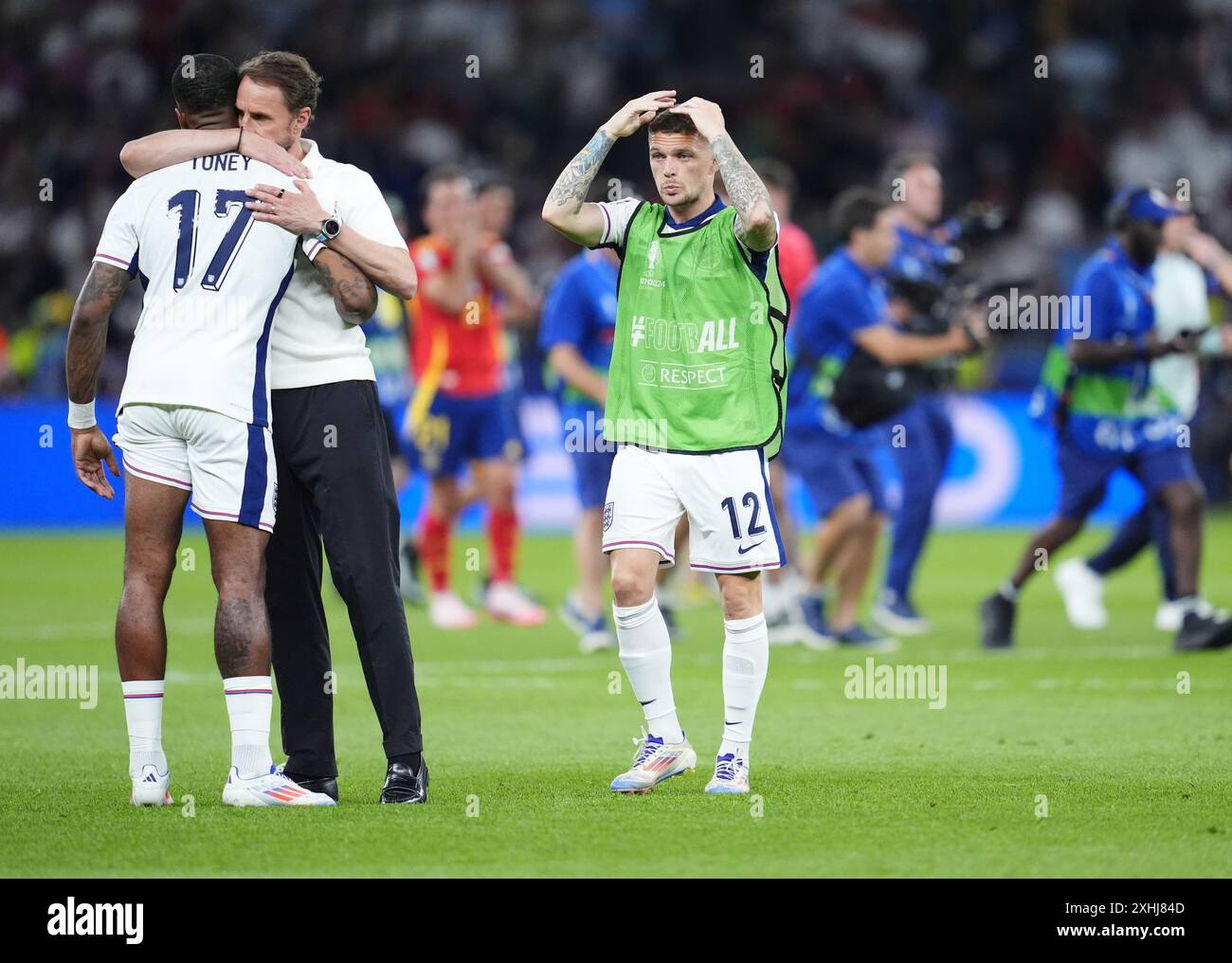 England's Kieran Trippier reacts after losing the UEFA Euro 2024 final ...