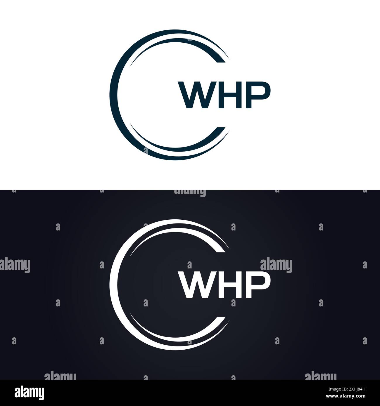 WHP logo. W H P design. White WHP letter. WHP, W H P letter logo design ...