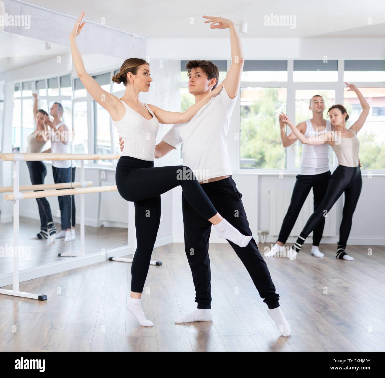 Dancer practicing lift hi-res stock photography and images - Alamy