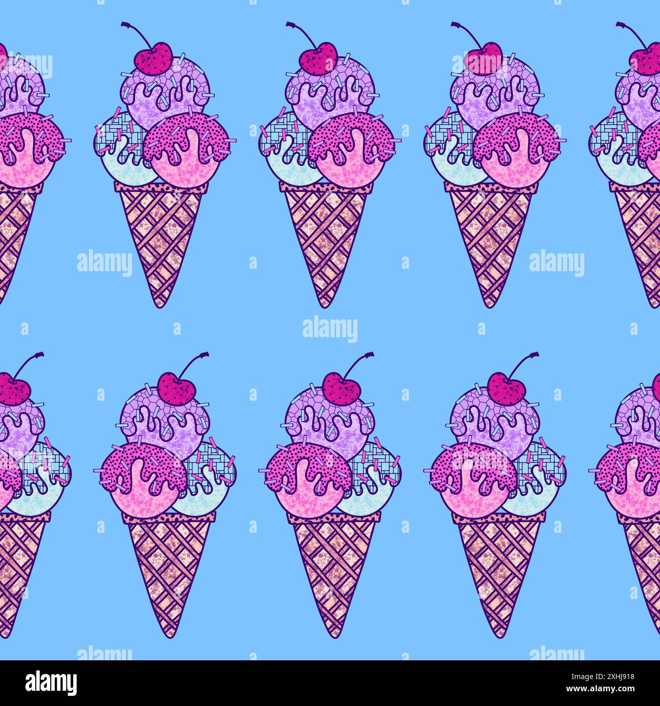 Cartoon candy seamless ice cream pattern for wrapping paper and fabric ...