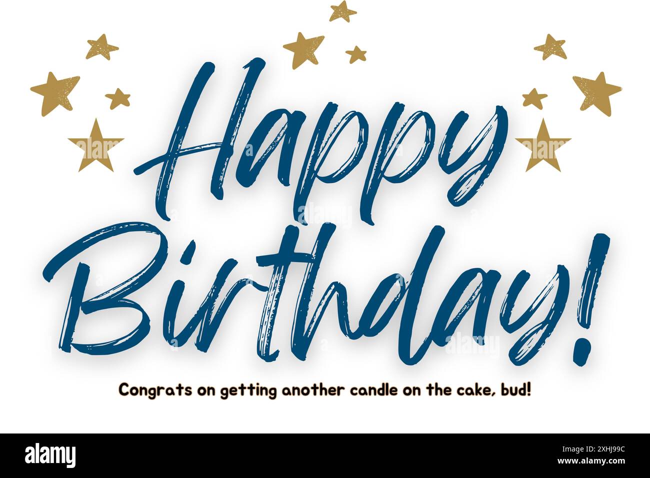 Happy Birthday Ink lettering, greeting card calligraphic design with ...