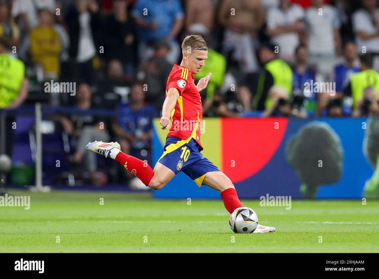Berlin, Germany. 14th July, 2024. Spain Forward Dani Olmo Leipzig ...