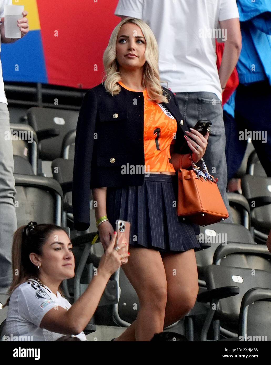 Megan Davison, partner of England's Jordan Pickford can be seen during ...