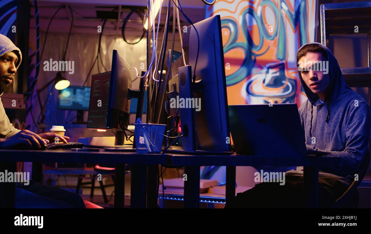 Asian hacker in underground hi-res stock photography and images - Alamy