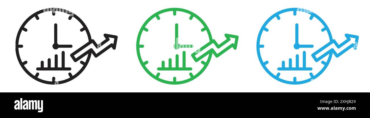 Continuous improvement icon Black line art vector in black and white ...