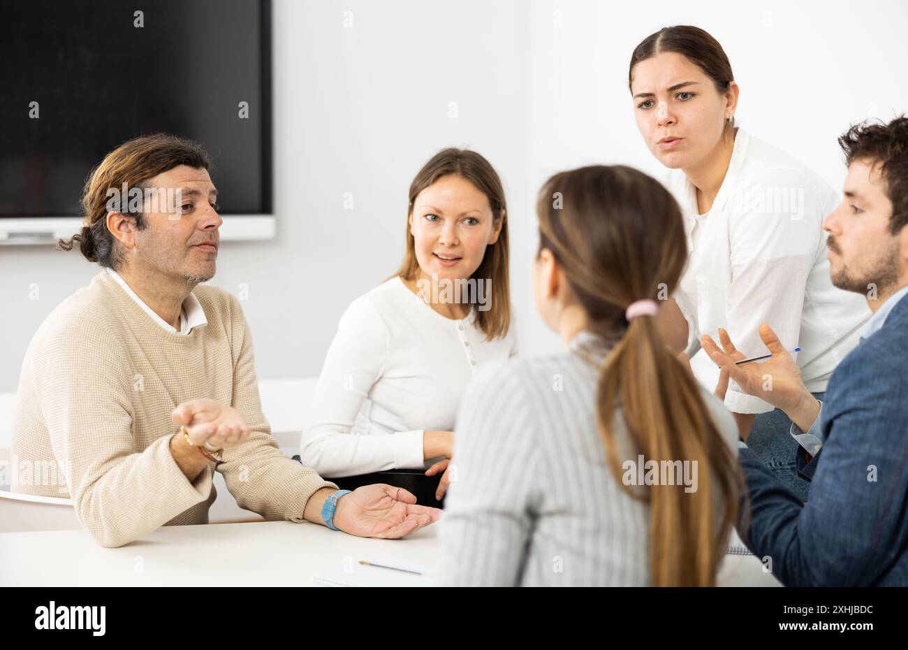 Female students preparing test hi-res stock photography and images - Alamy