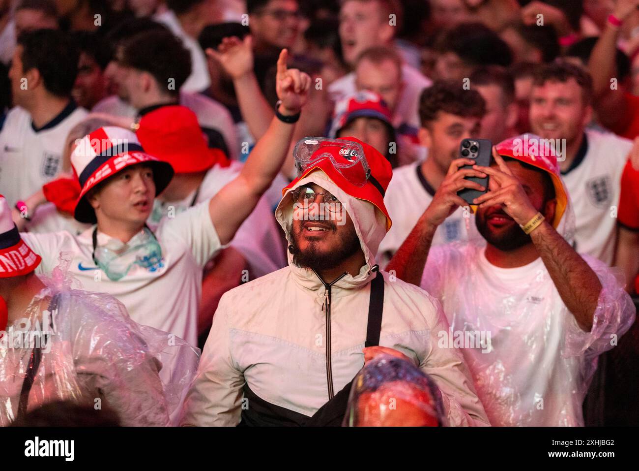 EDITORIAL USE ONLY England fans wear 'Cheer Goggles' by Specsavers ...
