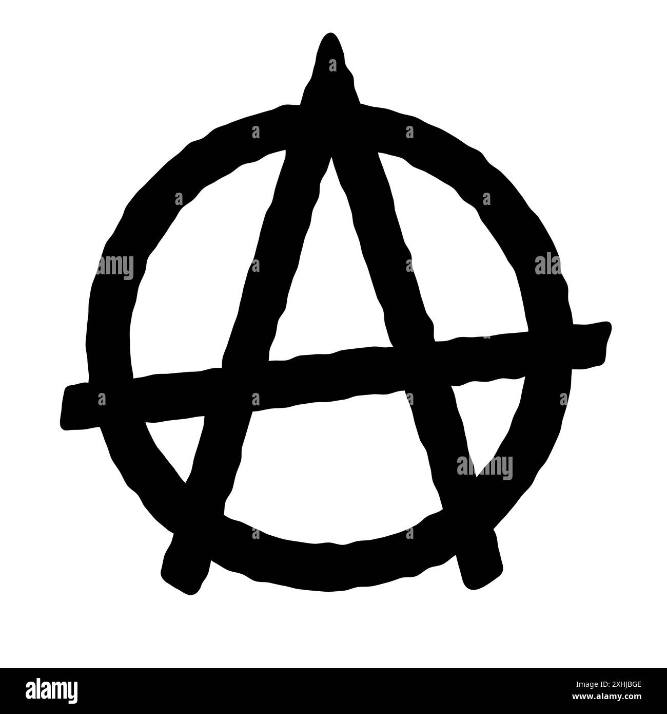 Anarchy symbol icon, hand drawn graffiti sign. Vector clipart illustration Stock Vector Image ...