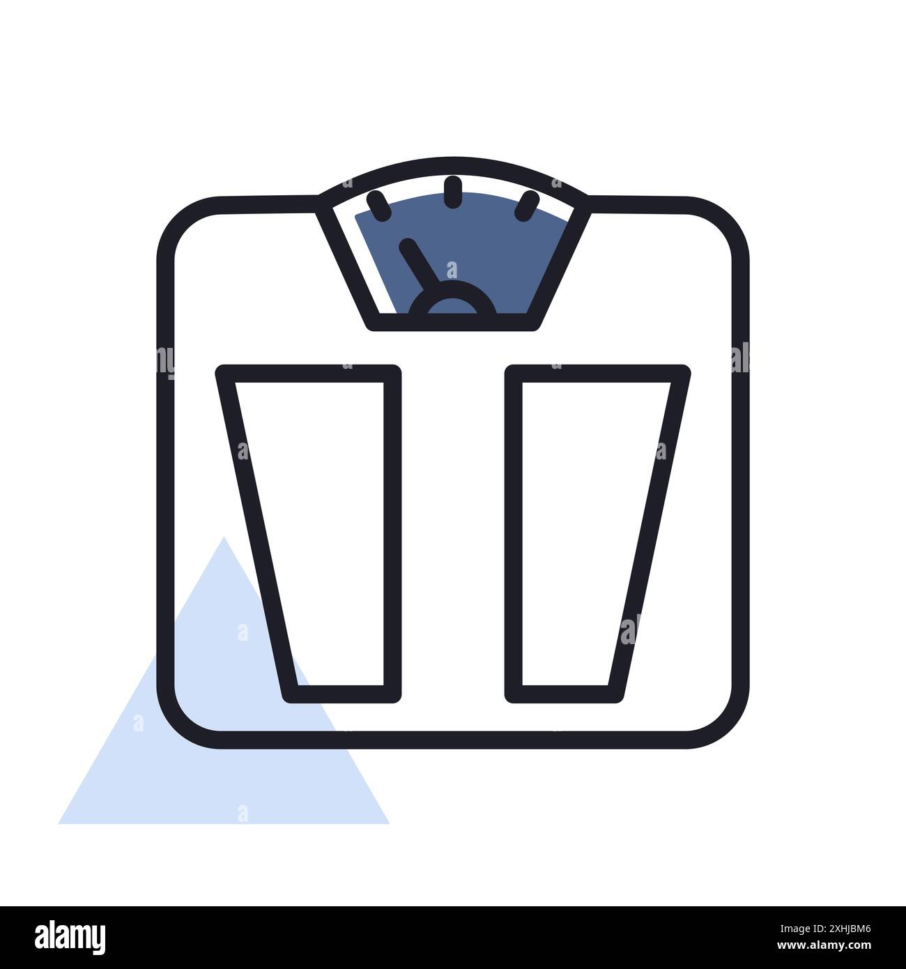 Bathroom floor scales vector icon. Weight measure equipment sign. Graph ...