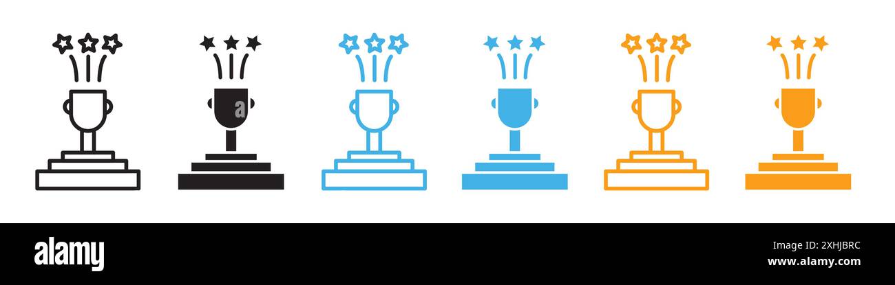 Mastery icon Black line art vector in black and white outline set ...