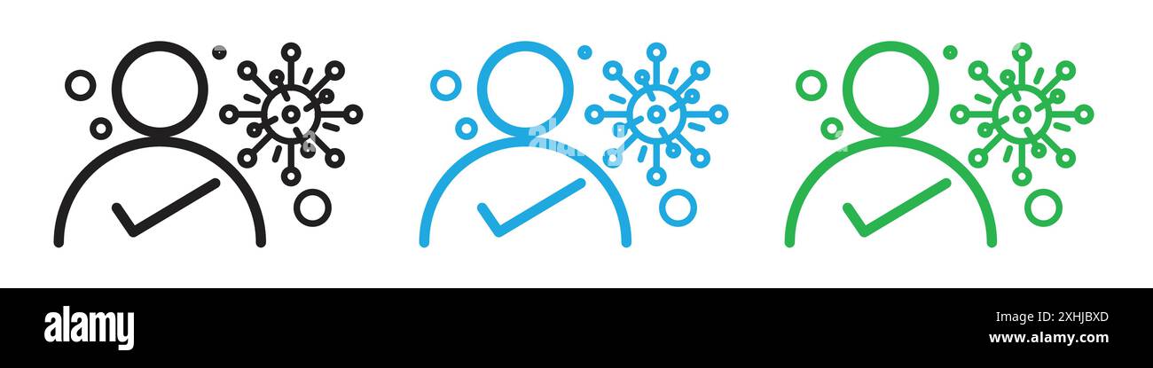 Immune system support icon Black line art vector in black and white ...