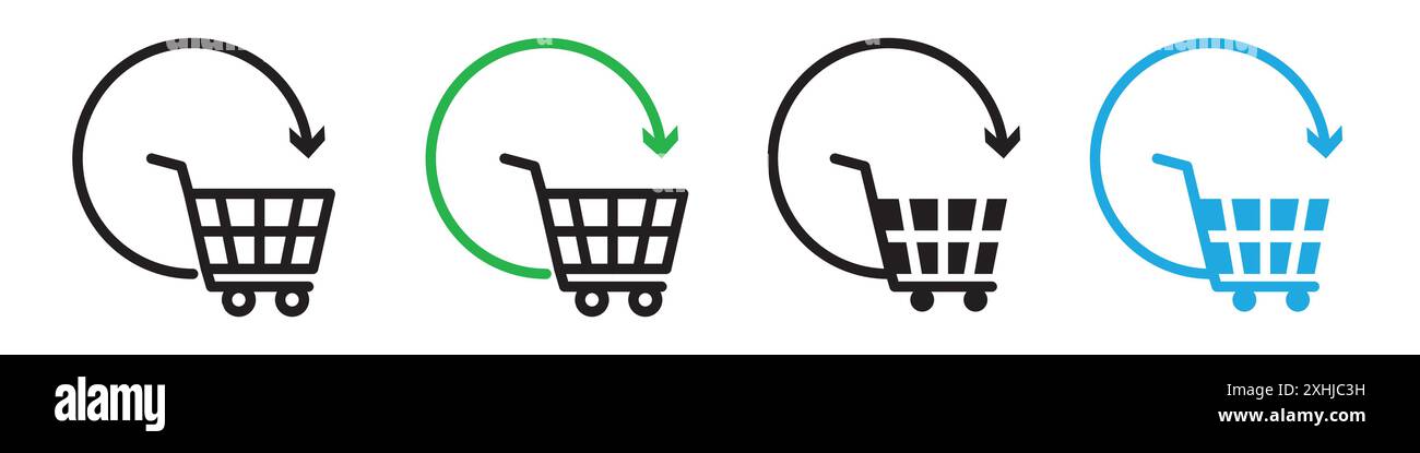 Repeated sales icon Black line art vector in black and white outline ...