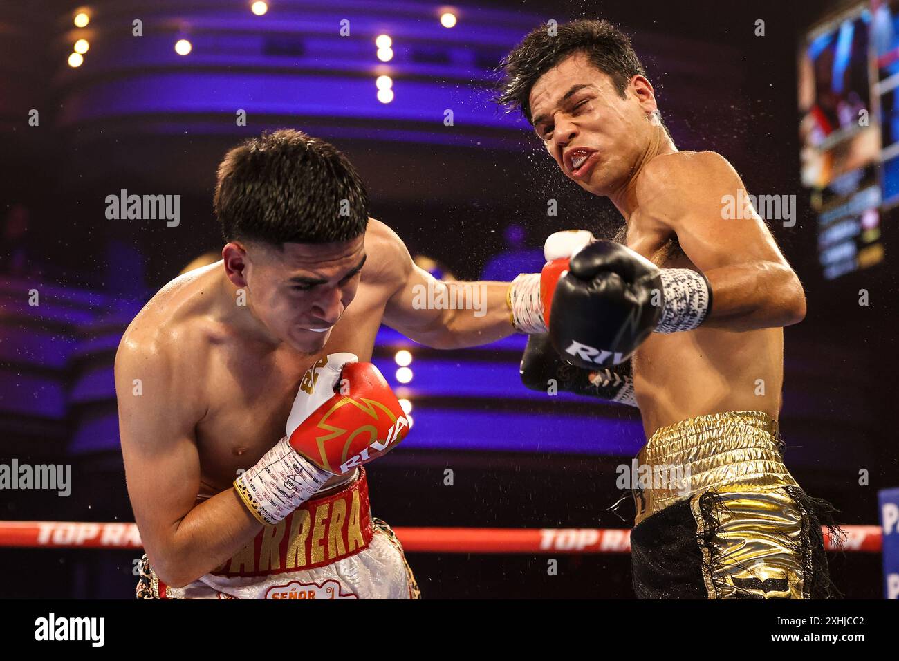 July 13, 2024: (L-R) Art Barrera Jr. and Javier Mayoral exchange ...