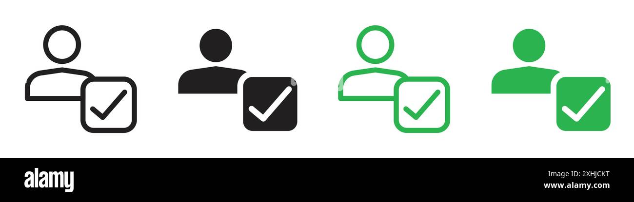 Hired icon Black line art vector in black and white outline set ...